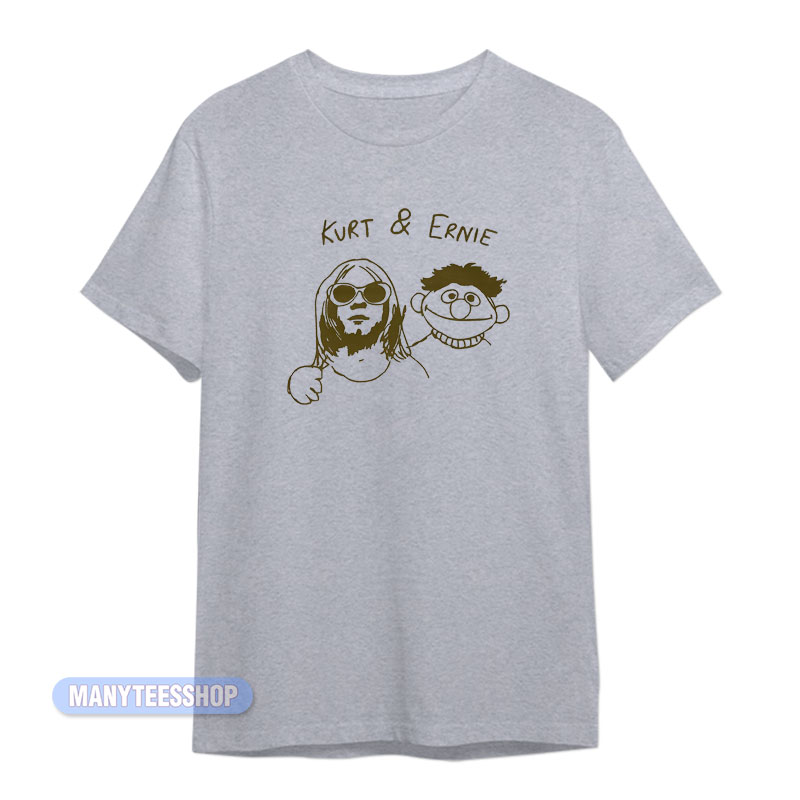 Kurt Cobain And Ernie Sesame Street T-Shirt - Manyteesshop.com